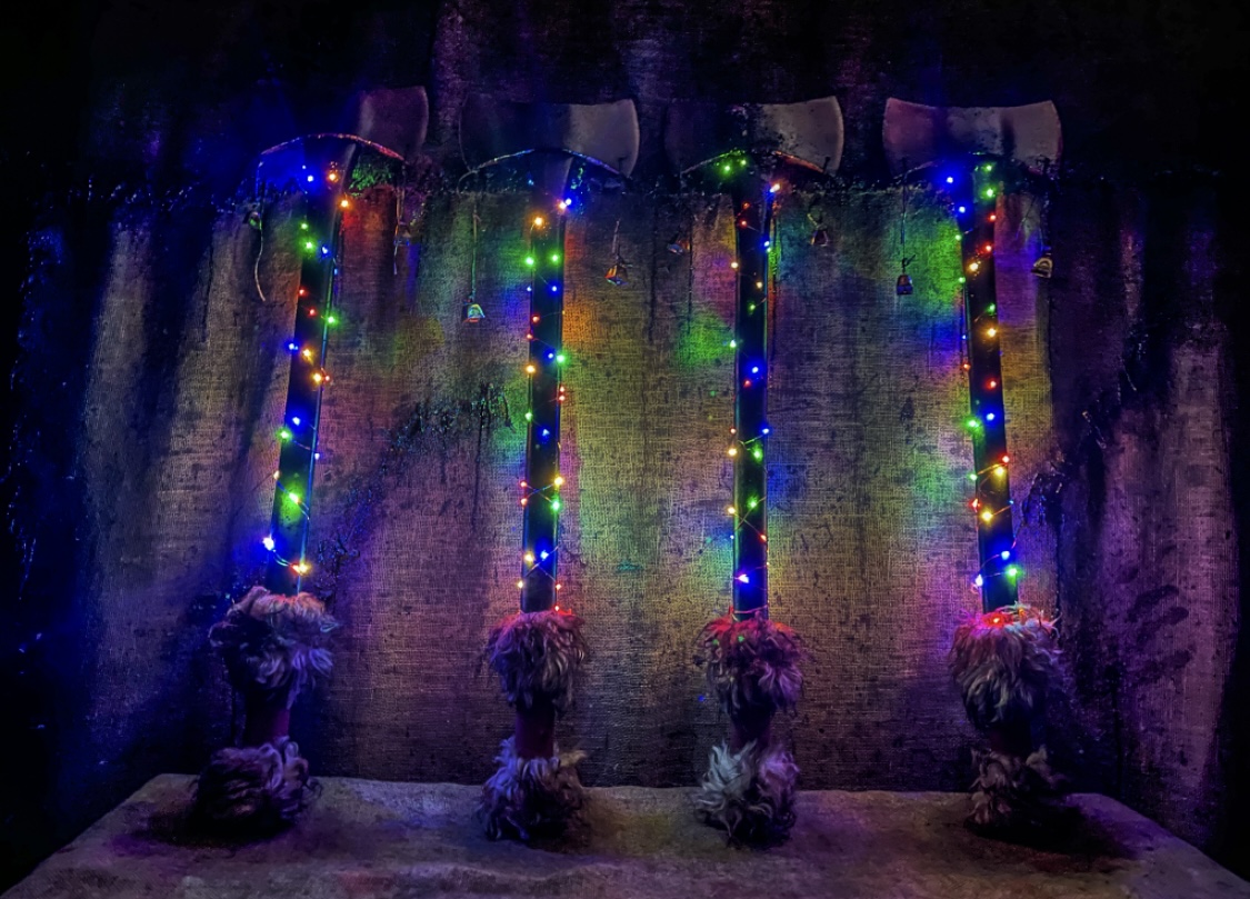 Xmas Light-Up Double Head Axe prop - Custom Character Halloween ...